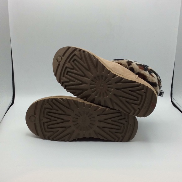 UGG | Shoes | Ugg Mini Fluff Quilted Leopard Animal Print Boots | Poshmark